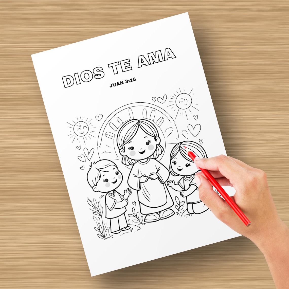Spanish Bible Verse Coloring Pages for Kids: Sunday School Activity ...
