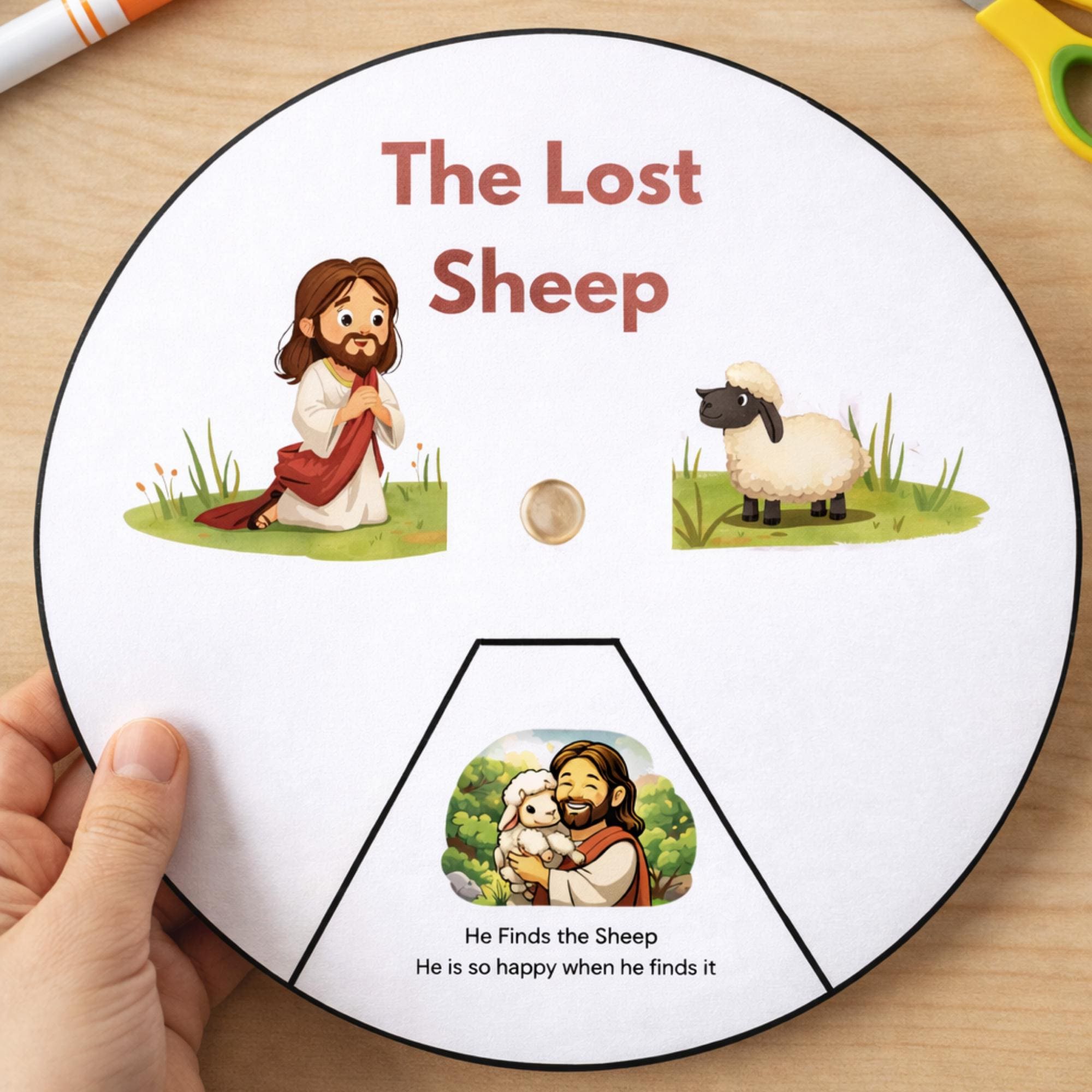 The Lost Sheep Bible Story Craft Printable for Kids Sunday School ...