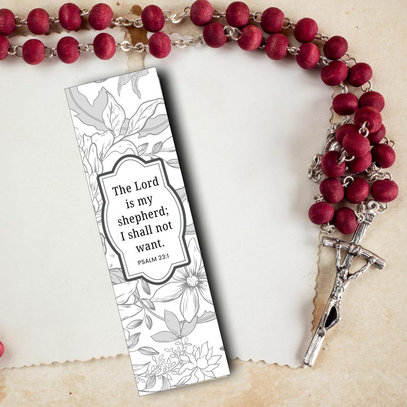 Printable Catholic Coloring Bookmarks - Scripture Affirmations ...