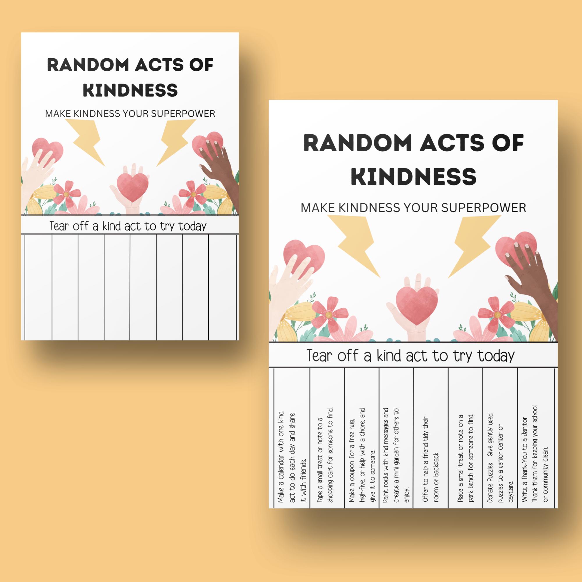 Kindness Tear off Flyer - Compliment Printable - Spread Positivity ...