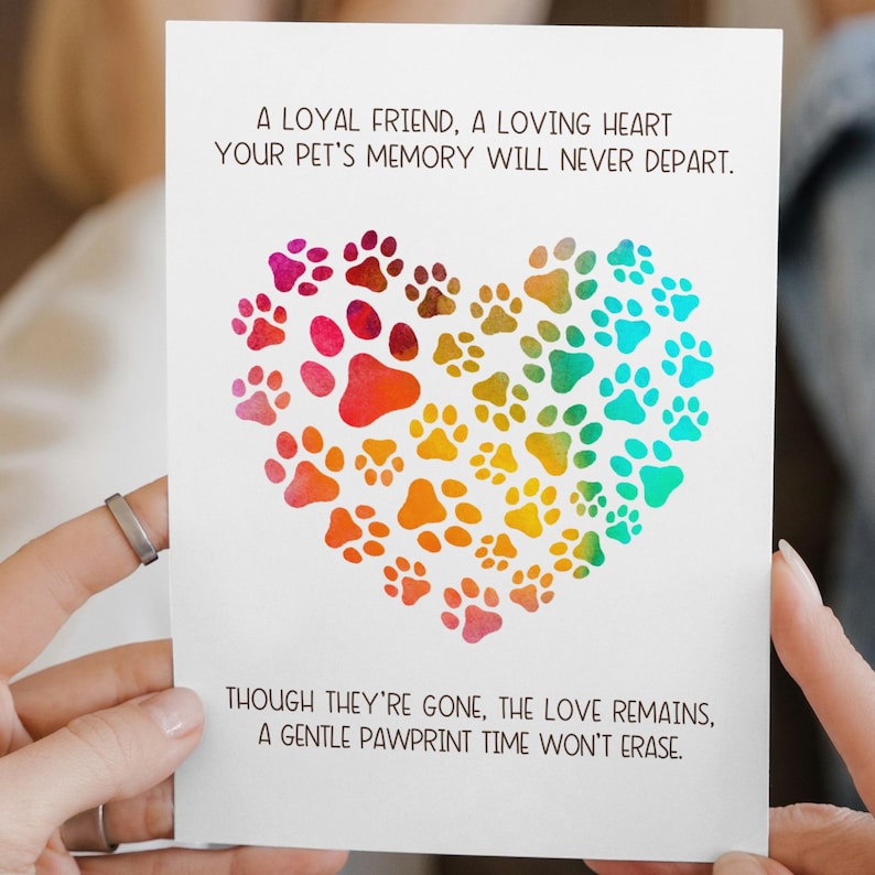 Dog Sympathy Card: Pet Loss Condolence (digital Download) - Etsy