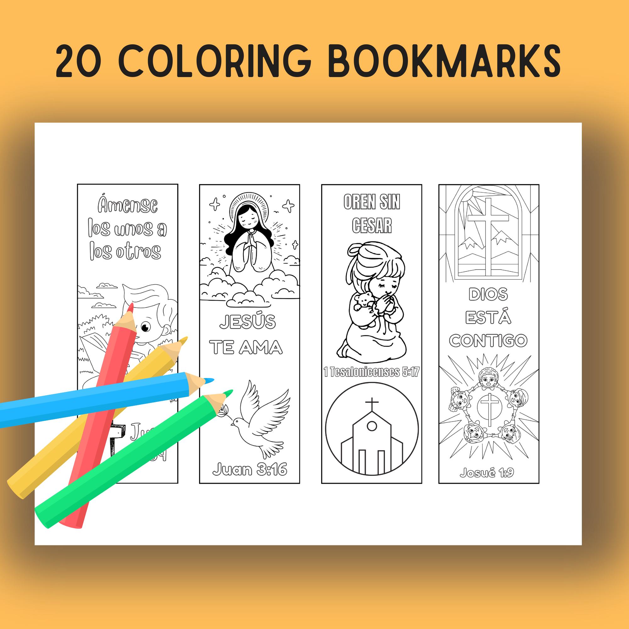 Spanish Bible Verse Coloring Pages: Sunday School Homeschool Printable ...
