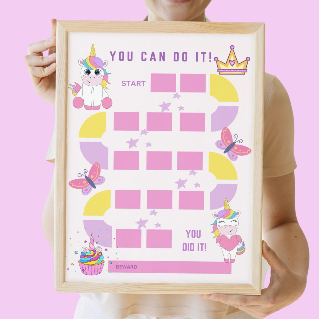 Printable Unicorn Reward Sticker Chart Potty Training Toileting ...