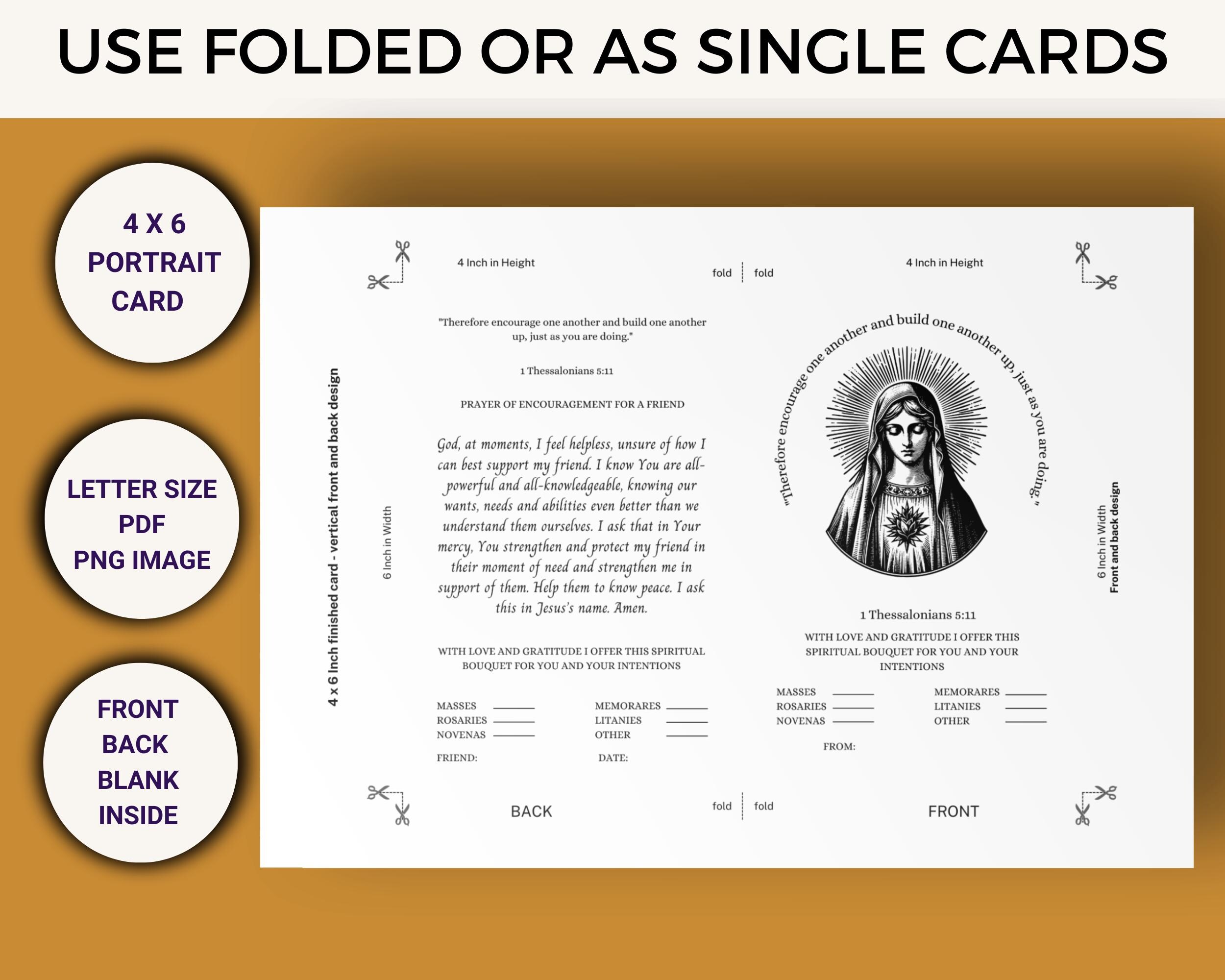 Spiritual Bouquet Printable - Catholic Prayer Card - Traditional ...