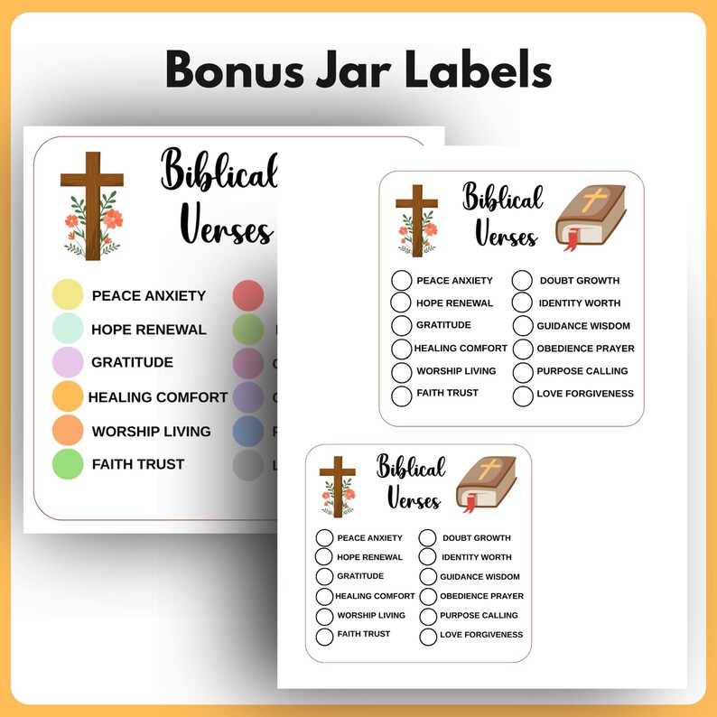 DIY Bible Verse Jar Printable, Color Coded Scripture Jar Printable Read ...
