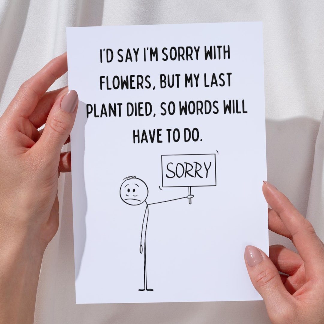 I'm Sorry Card Printable Forgive Me Card - Digital Apology Card ...