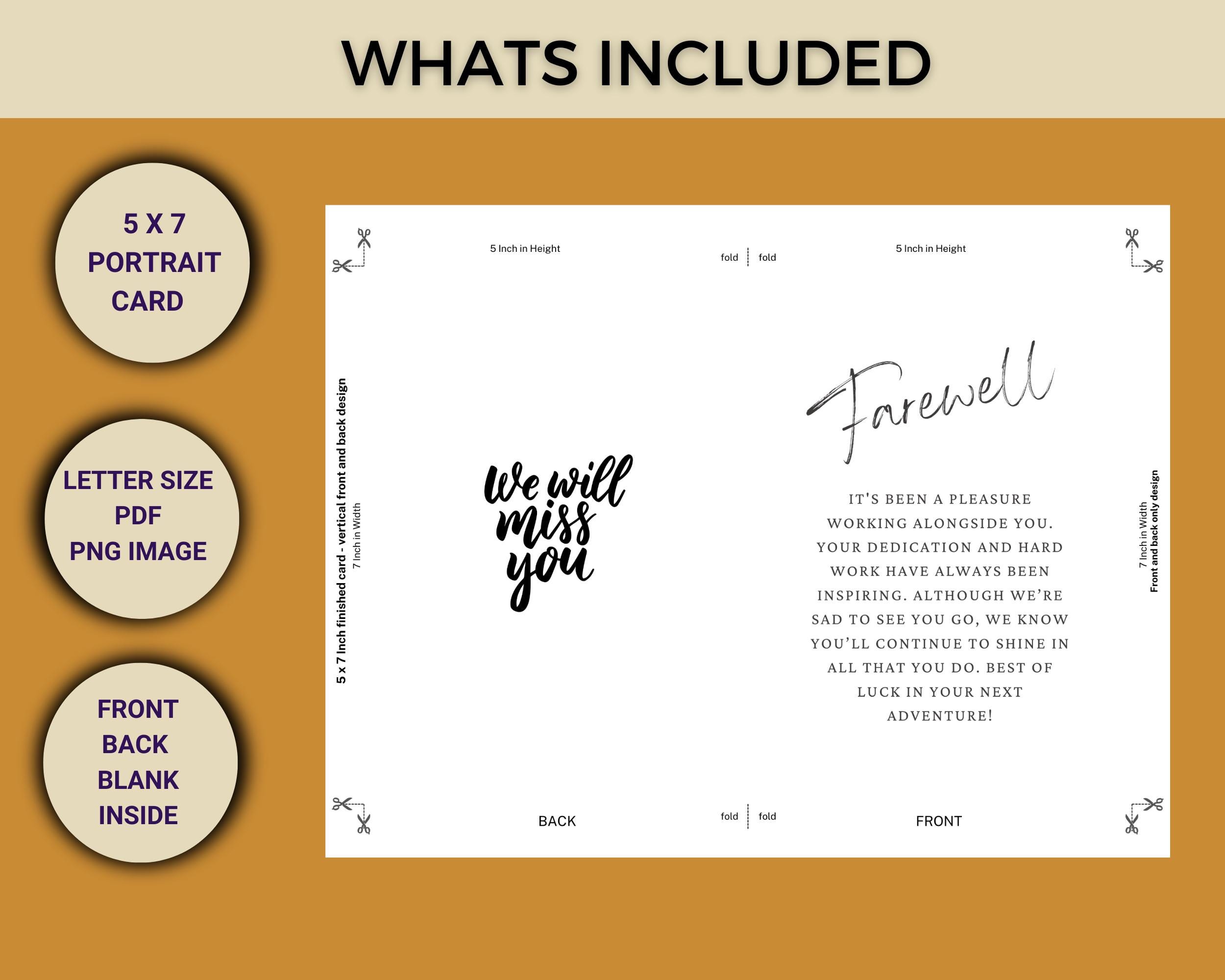 Printable Going Away Card for Coworker - Printable Goodbye Card - Instant Download - Goodbye ...