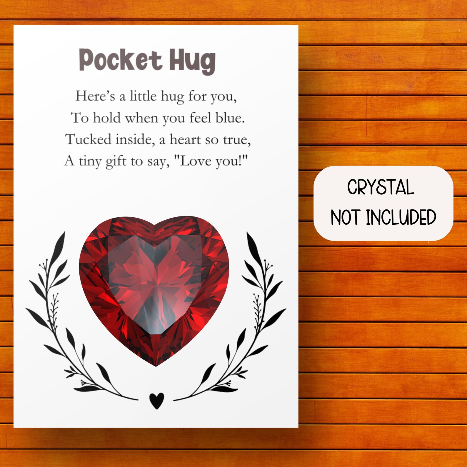 PRINTABLE Pocket Hug Holder - Digital PDF - Market Display Cards for ...