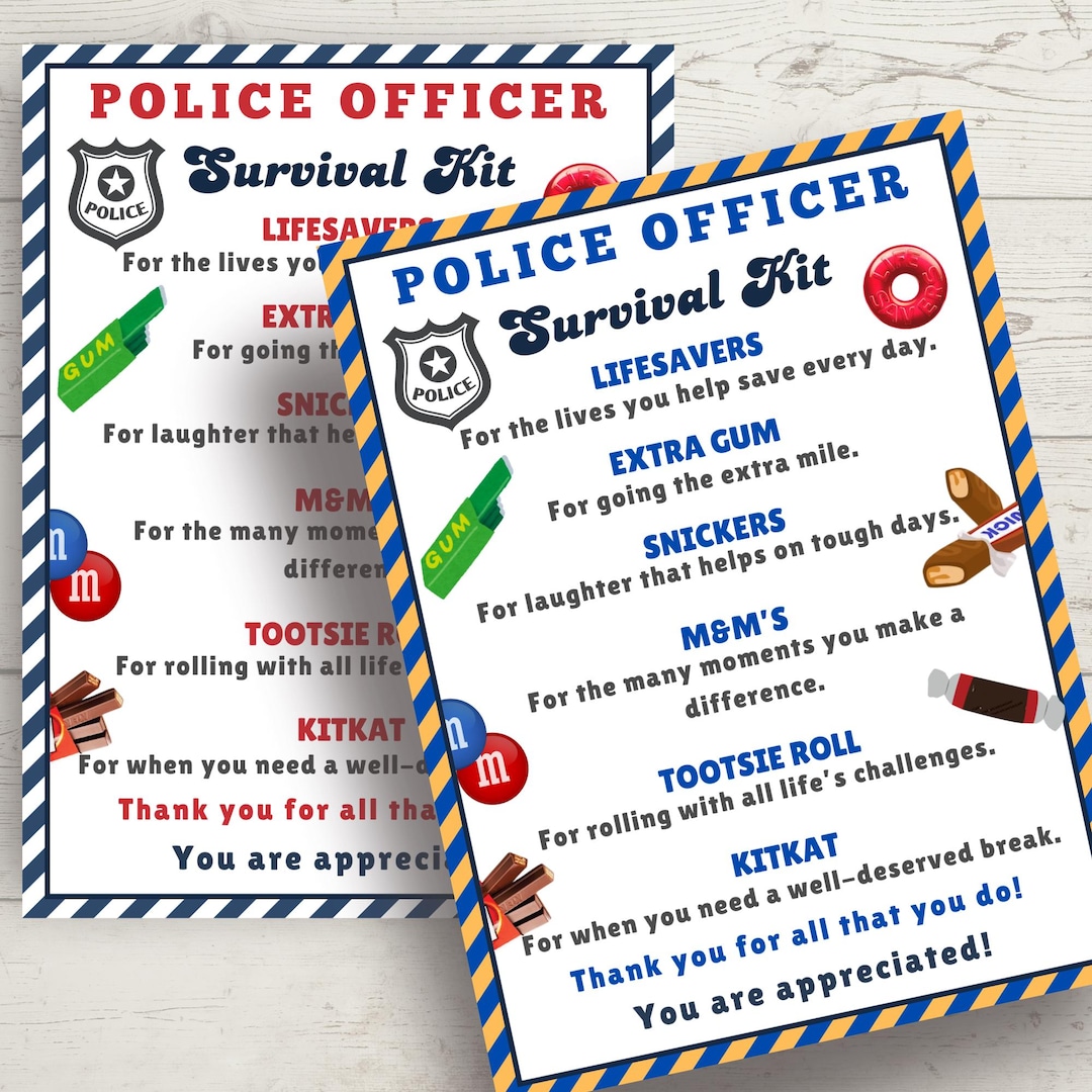 Police Officer Survival Kit - Etsy