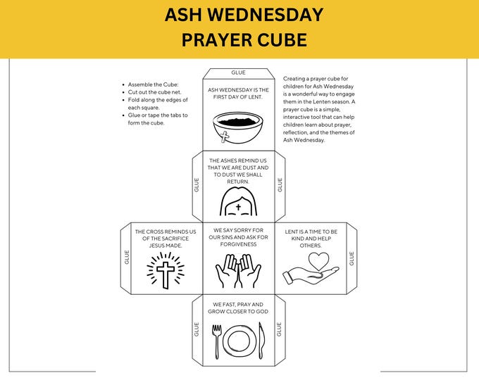 Prayer Cube for Kid Teach Children How to Pray Activity Printable ...