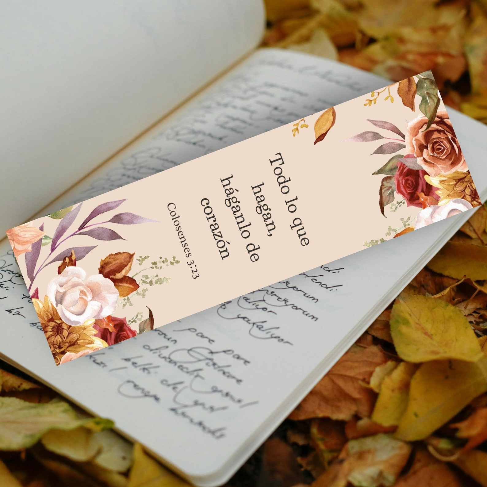 Spanish Bible Verse Bookmarks, Printable Christian Bookmark Set, Floral ...
