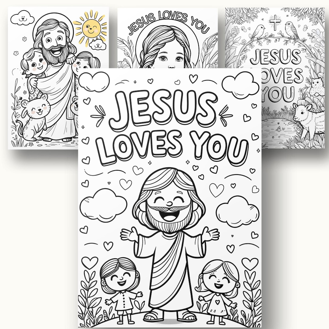 Jesus Loves You Coloring Page for Kids – Printable Sunday School ...