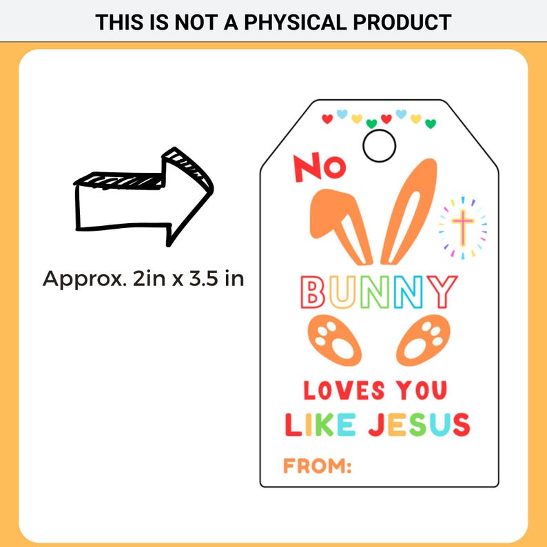 No Bunny Loves You Like Jesus Printable Gift Tag, Editable Easter ...