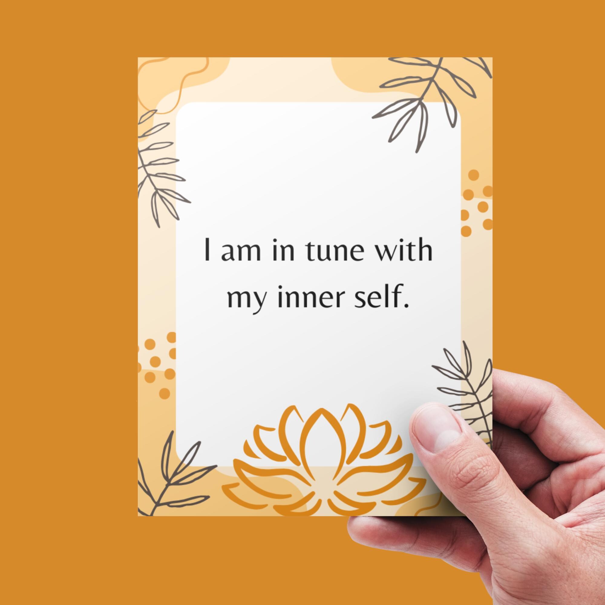 Yoga Affirmation Cards - Printable Deck - Meditation Mindfulness Tools ...