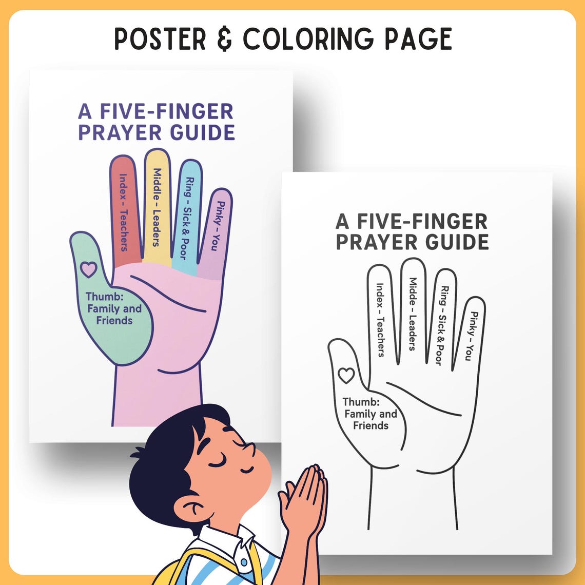 Teach Me to Pray Printable Children's Church Activity for Kids Sunday ...