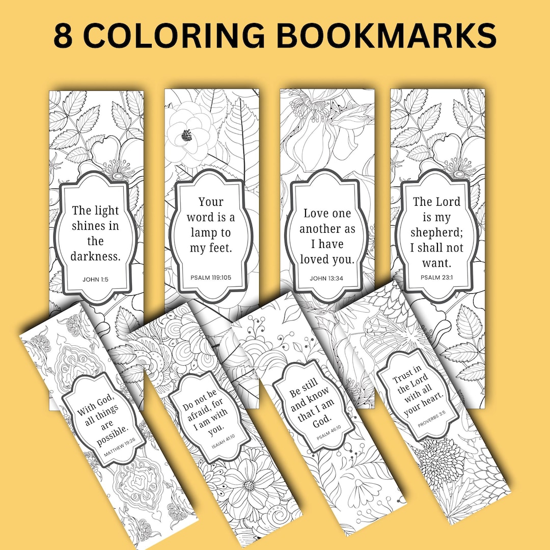 Printable Catholic Coloring Bookmarks - Scripture Affirmations ...