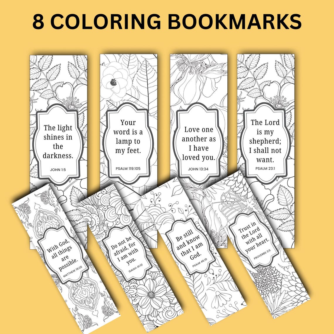 Printable Catholic Coloring Bookmarks - Scripture Affirmations ...