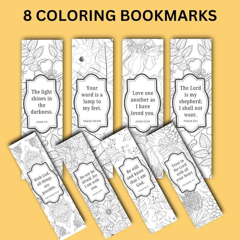 Printable Catholic Coloring Bookmarks - Scripture Affirmations ...