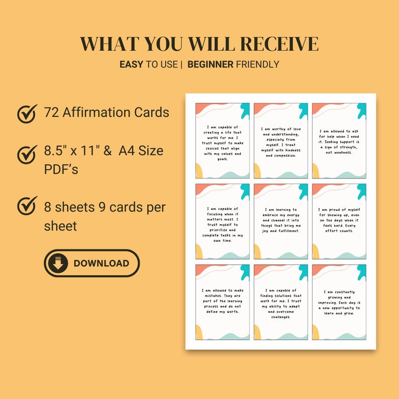 ADHD Affirmation Cards - Printable Tools for Daily Mental Health ...