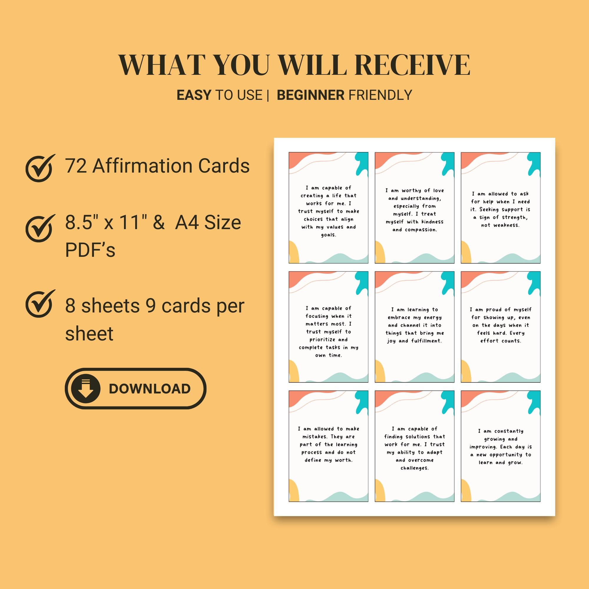 ADHD Affirmation Cards - Printable Tools for Daily Mental Health ...