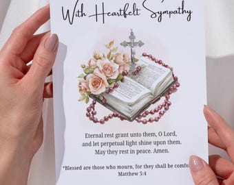 Catholic Sympathy Card / Catholic Bereavement Card / Catholic ...