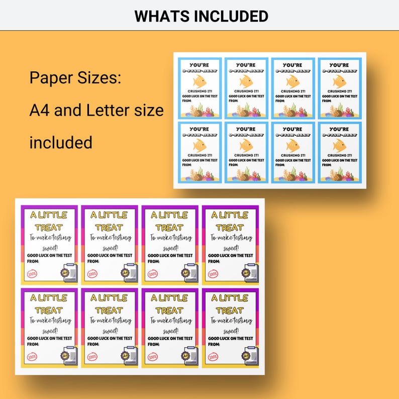 Printable Testing Day Snack Tag Classroom Treat Tag Printable Student ...