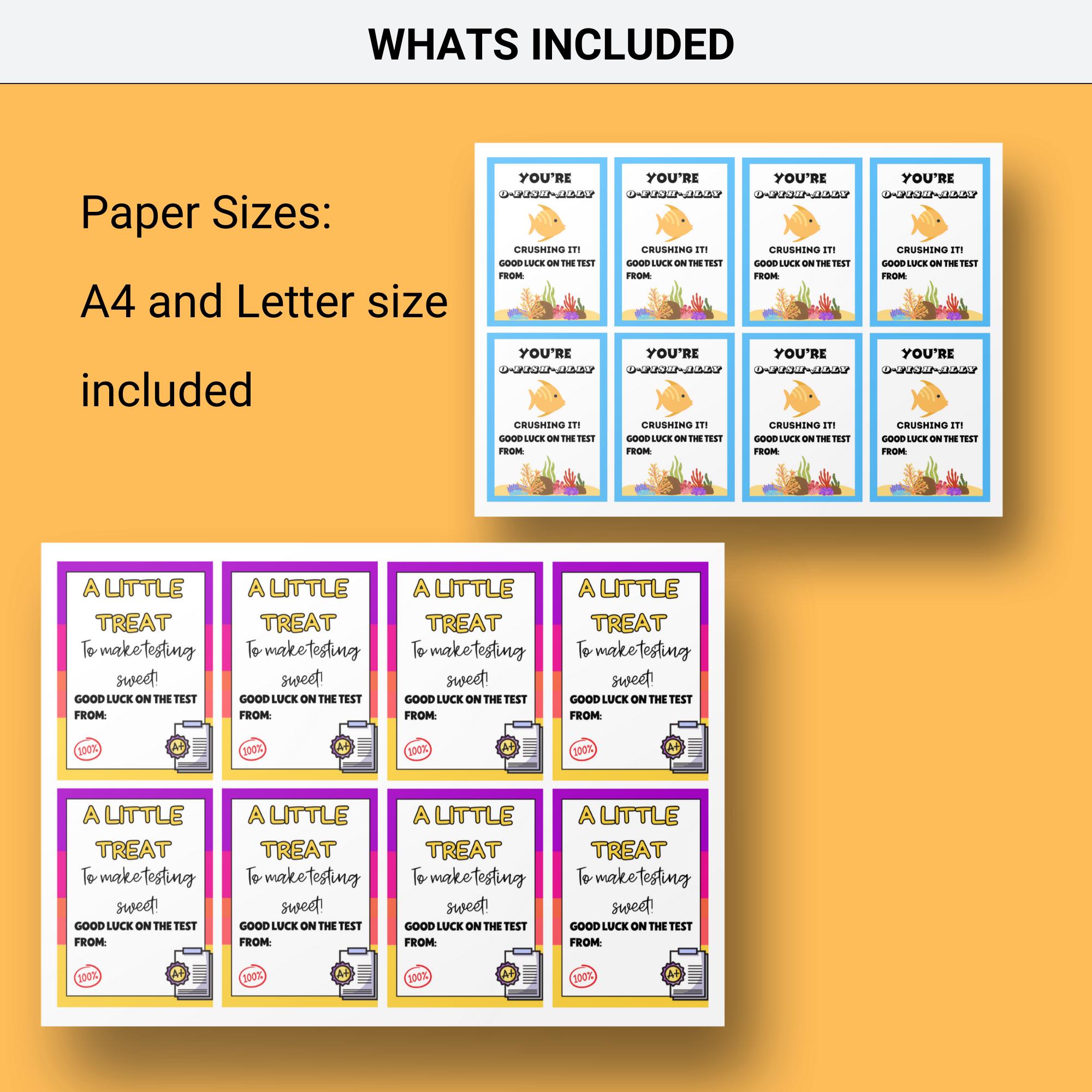 Printable Testing Day Snack Tag Classroom Treat Tag Printable Student ...