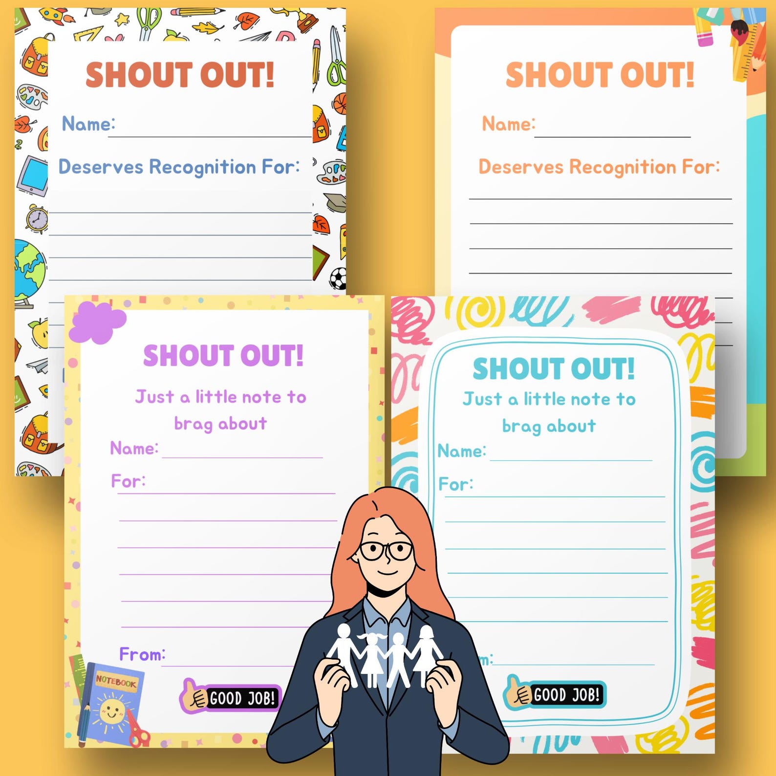 Classroom Shout Out Printable - Student Recognition and Appreciation ...