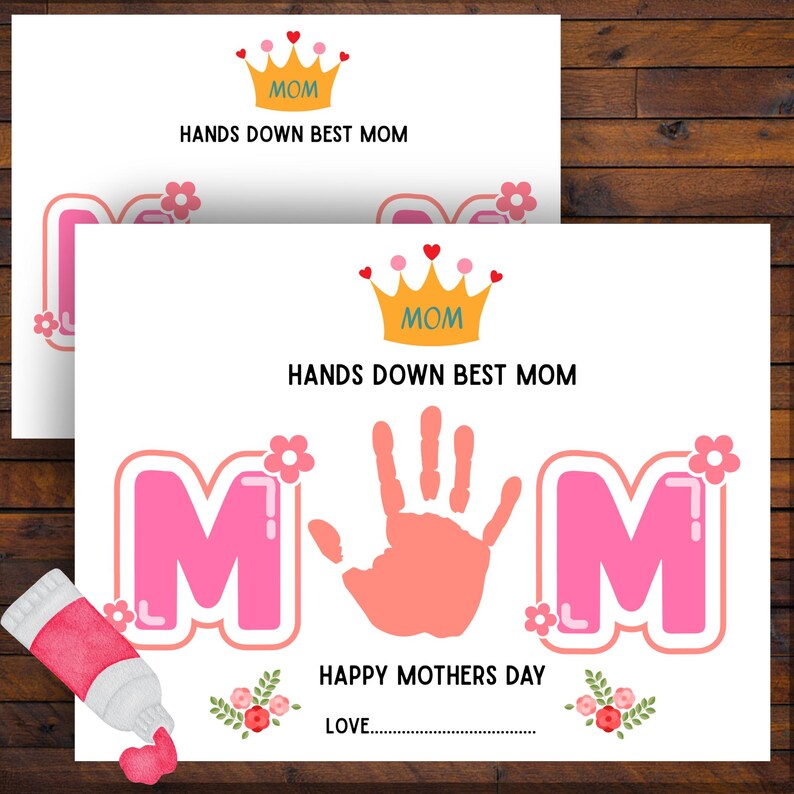 Mother's Day Bible Craft Handprint Art Christian Keepsake (digital ...