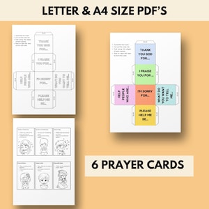 Printable Prayer Cube for Kids Bible Activity Craft Sunday School DIY ...
