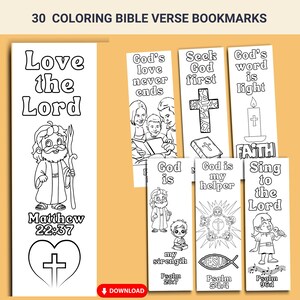 Bible Verse Coloring Bookmarks - Scripture Verses - Christian Printable ...