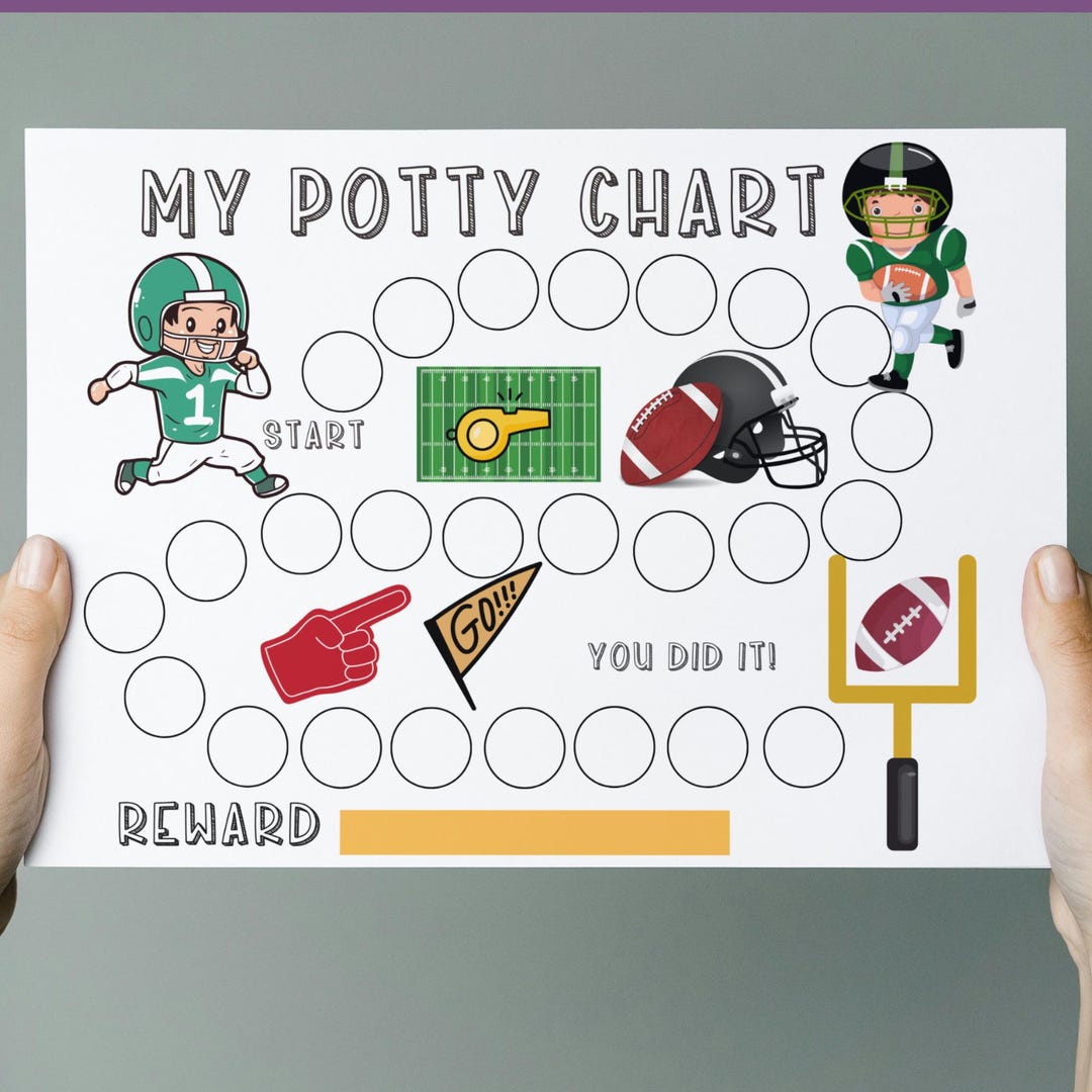 Printable Sports Reward Chart - Kids Reward Chart - Football Sticker ...