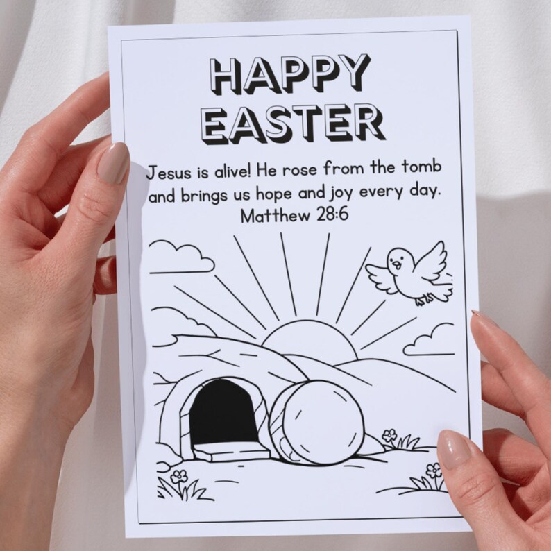 Easter Story Coloring Pages, Religious Easter Story for Kids, He is ...