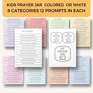 Kids Prayer Prompt Jar - Printable Prayer Cards - Christian Family ...