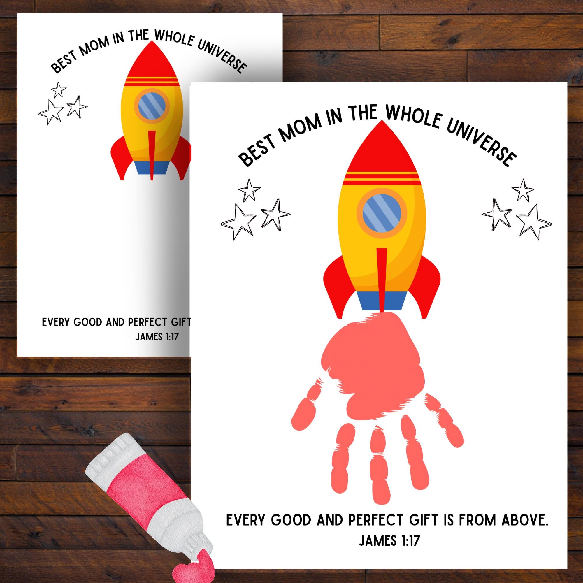 Mother's Day Bible Craft Handprint Art Christian Keepsake (digital ...