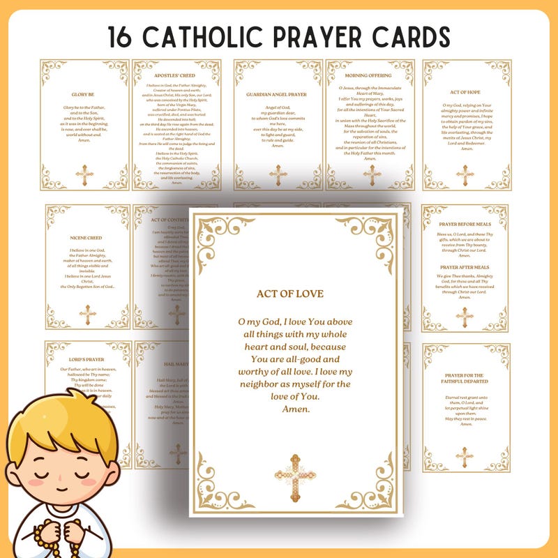 Catholic Prayer Cards - Etsy