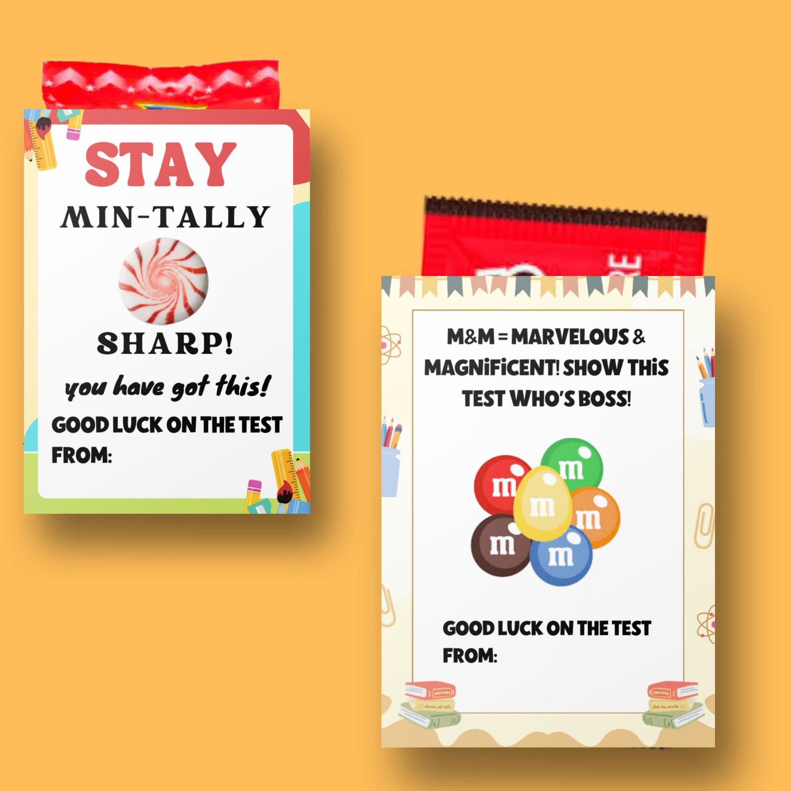 Printable Testing Day Snack Tag Classroom Treat Tag Printable Student ...