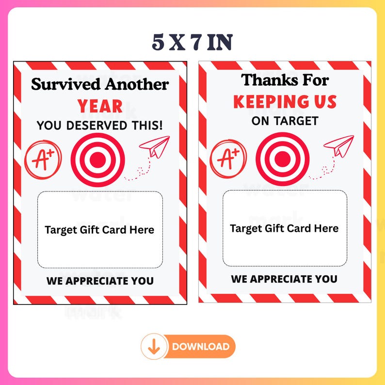 Target Gift Card, Thanks for Keeping Us on TARGET, Teacher Appreciation ...