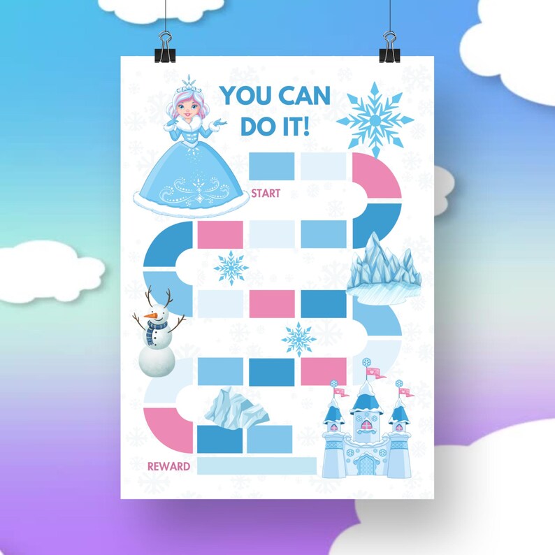 Frozen Princess Potty Training Chart, Printable Frozen Reward Chart ...