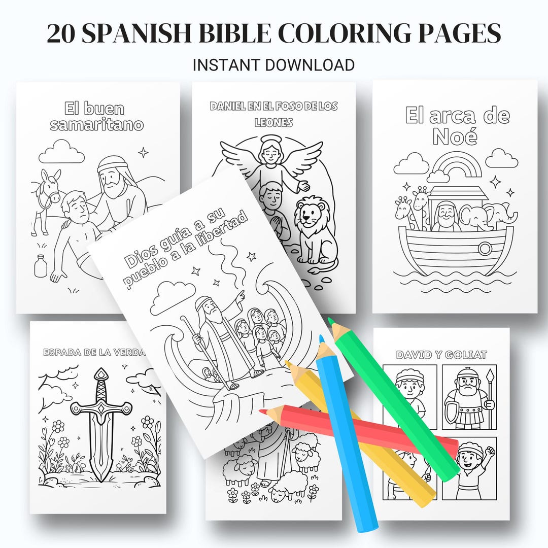 20 Spanish Sunday School Coloring Pages - Versiculos Biblicos Para ...