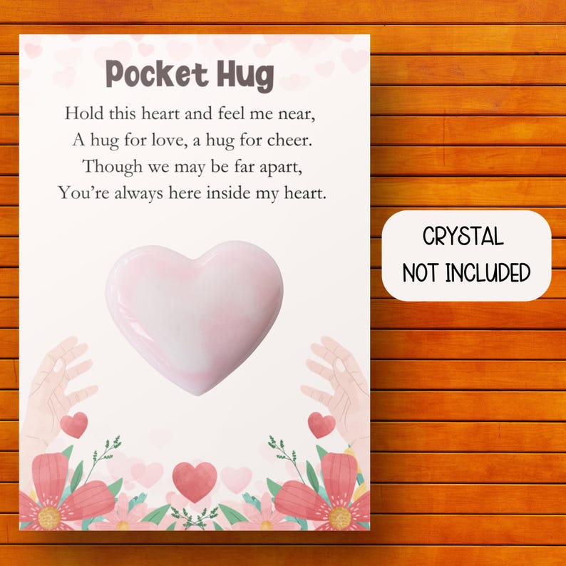 PRINTABLE Pocket Hug Holder - Digital PDF - Market Display Cards for ...