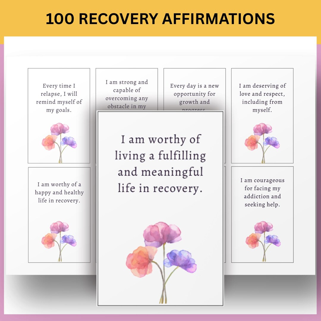 Recovery Affirmation Cards - Healing Deck for Sobriety, Addiction ...