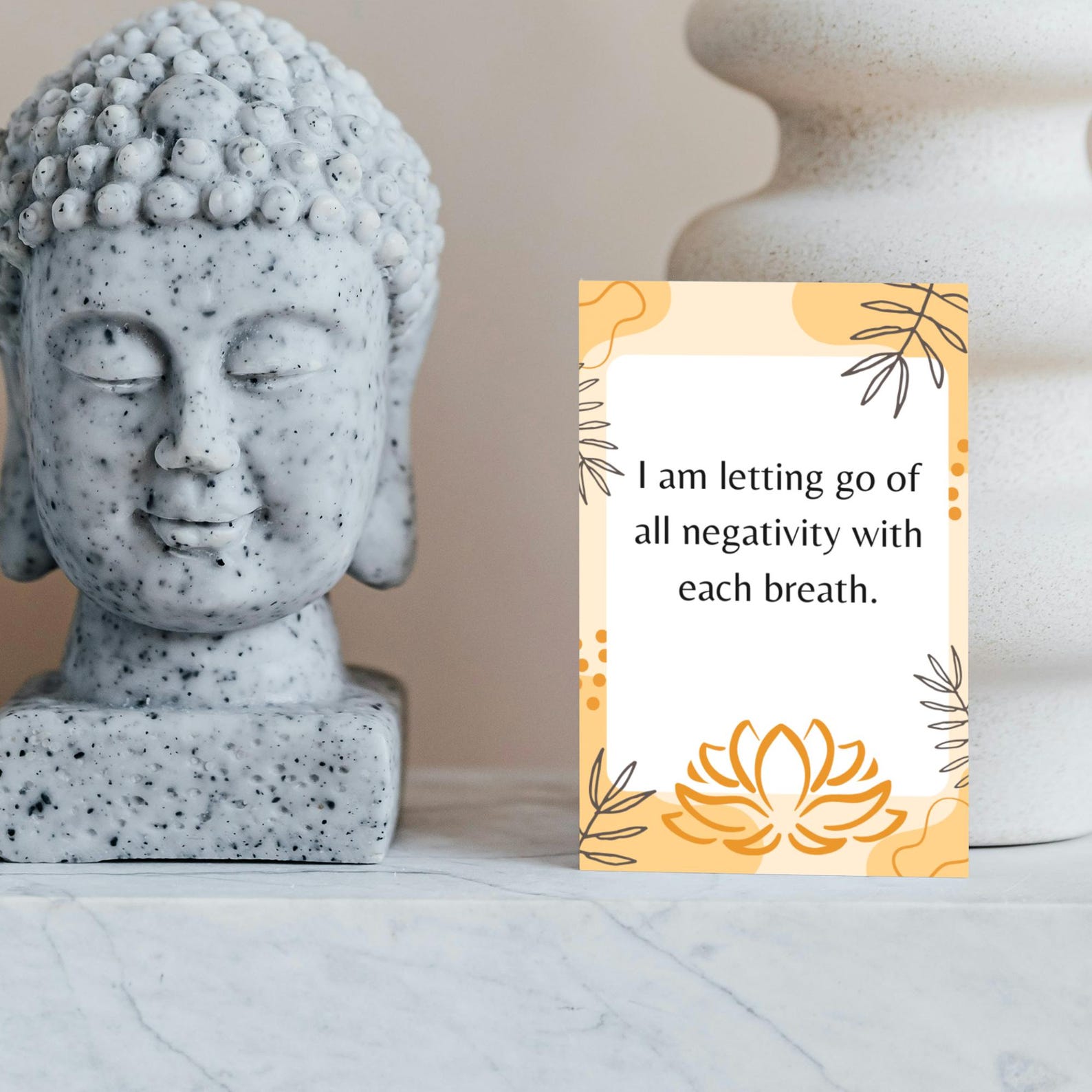 Yoga Affirmation Cards - Printable Deck - Meditation Mindfulness Tools ...