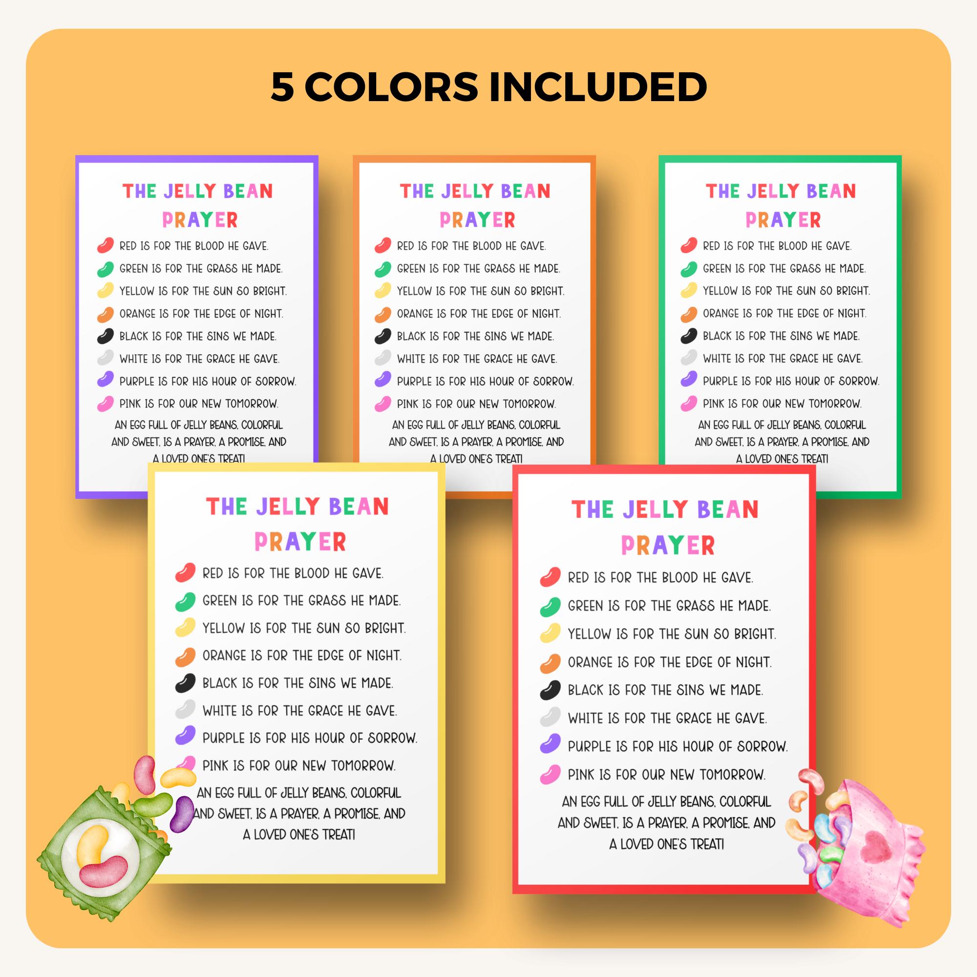 Jelly Bean Prayer Poem Printable, Easter Gift Tags for Kids, Church ...