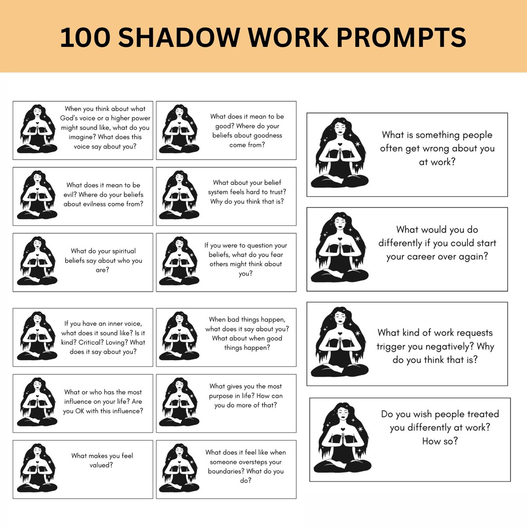 Shadow Word Prompts - Digital Shadow Work - Etsy Australia