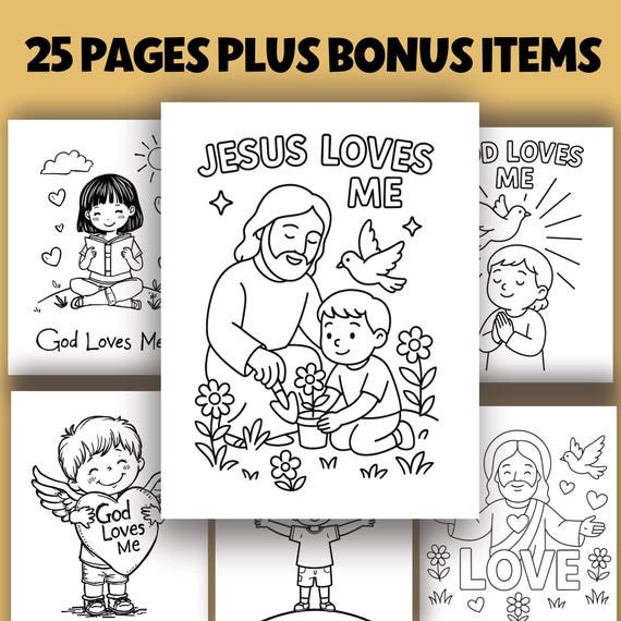God Loves Me Coloring