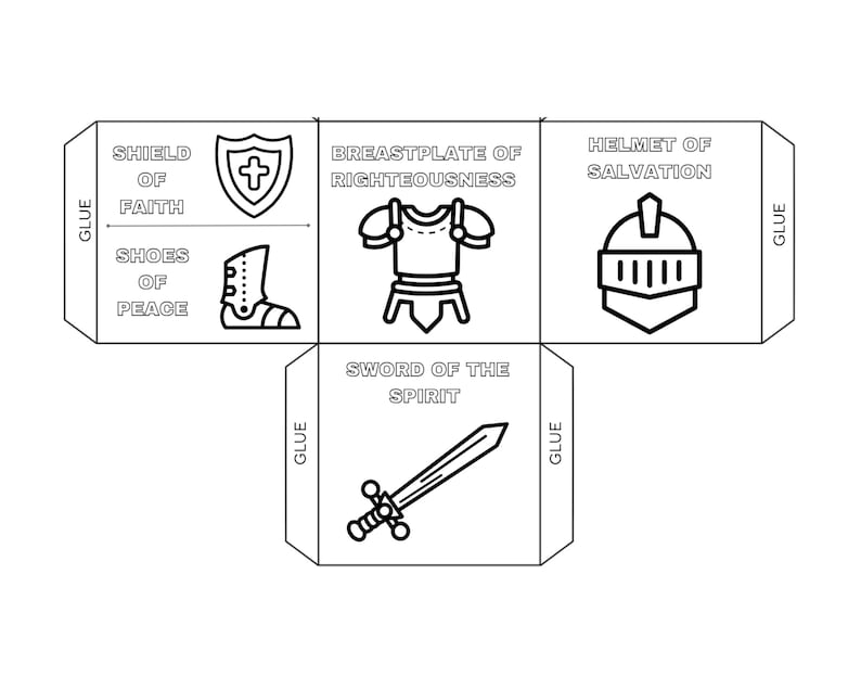 Printable Prayer Cube Bible Coloring Page Printable Sunday School ...
