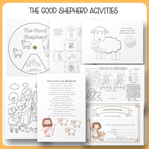 Jesus Good Shepherd Activity Pack: Printable Bible Games & Coloring ...