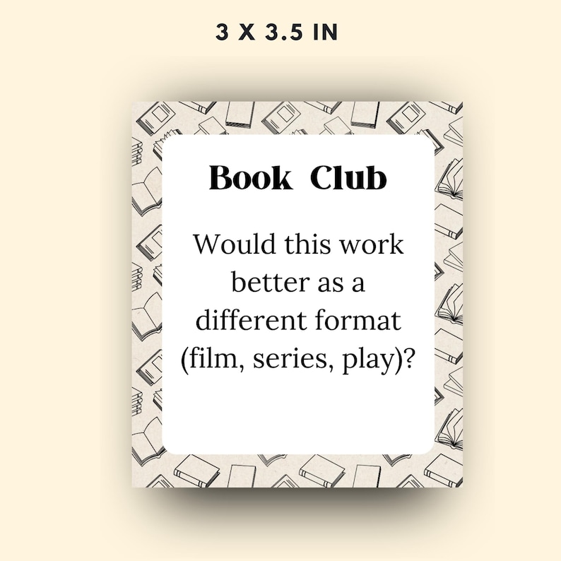 Printable Book Club Discussion Cards, Fun Icebreaker Questions ...