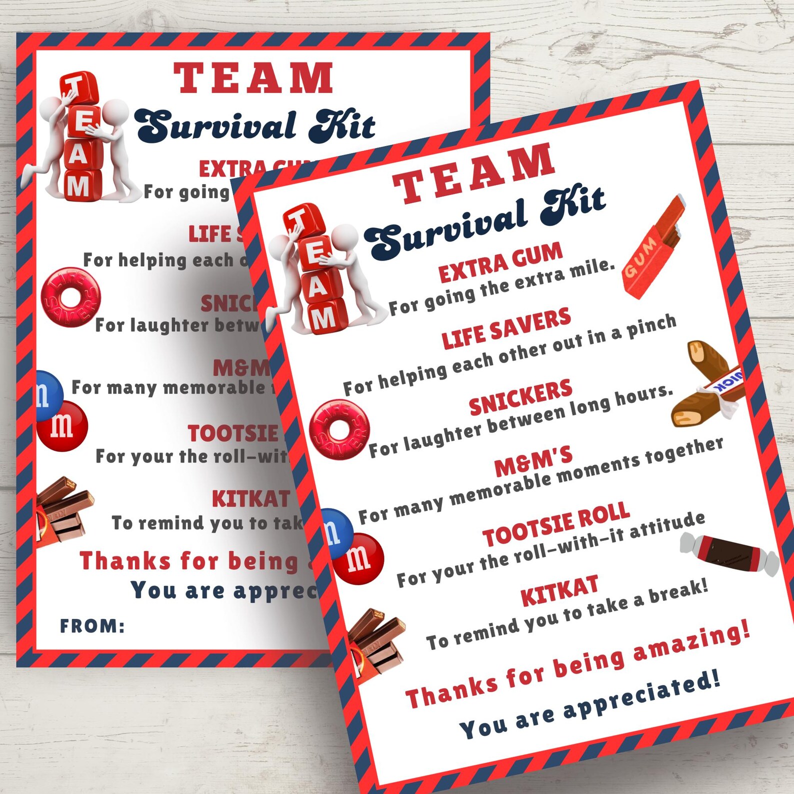 Team Survival Kit Tag Employee Appreciation - Etsy